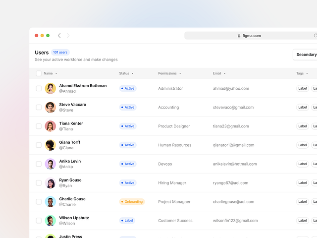 Browse thousands of Table UI images for design inspiration | Dribbble