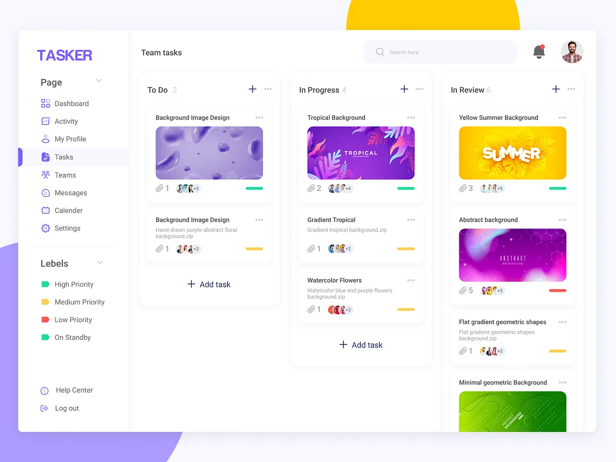 Kanban UI designs, themes, templates and downloadable graphic elements ...
