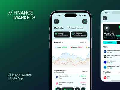 Finance Investing Mobile App UI/UX Design by Panze Mobile App for Panze ...