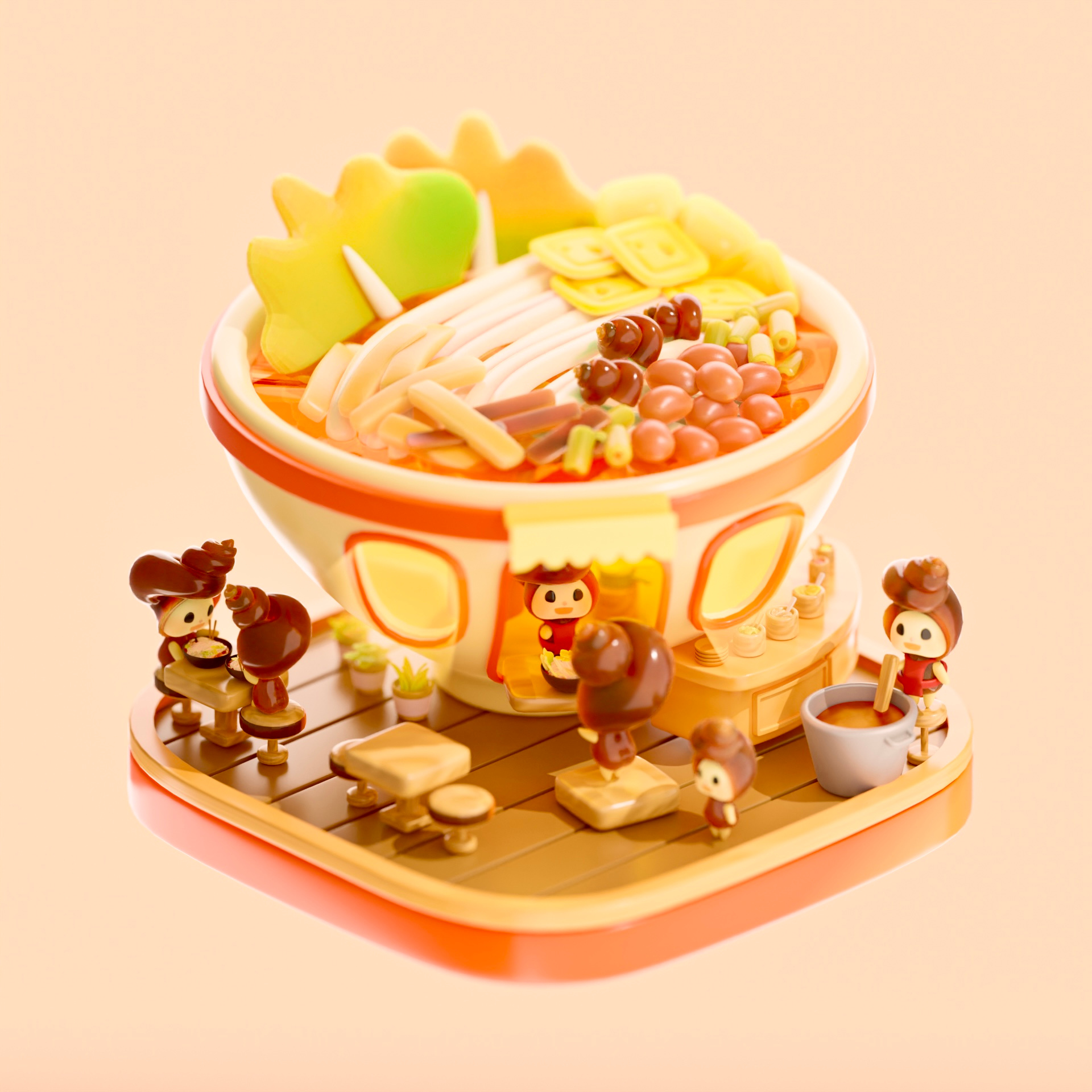 river snails rice noodle by shiiing on Dribbble