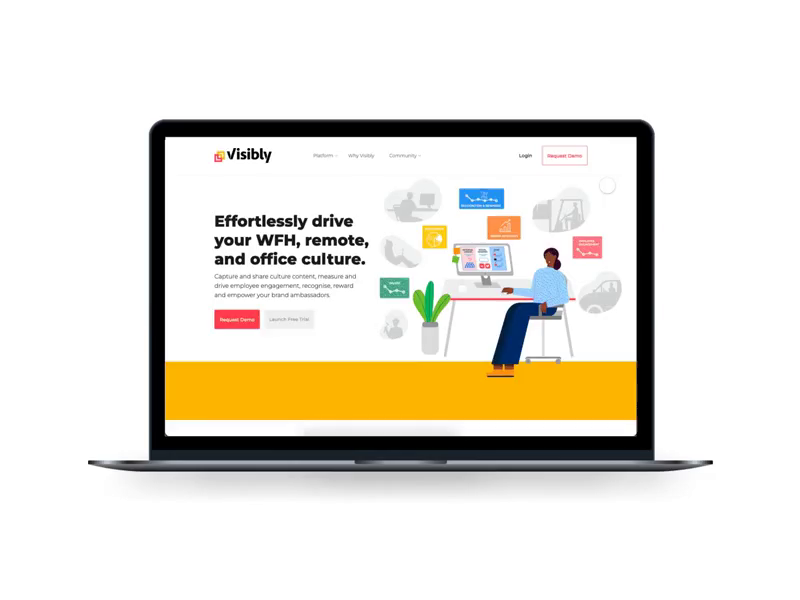 Visibly Marketing Website by o2h technology on Dribbble