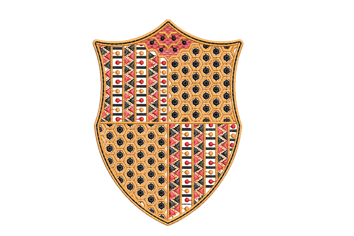 Shield Logo Embroidery Design by Creation Rack on Dribbble