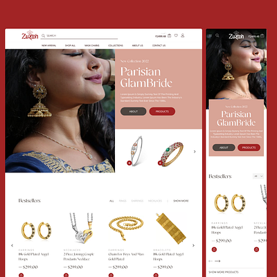 Jewellery Ecommerce Website designs, themes, templates and downloadable ...