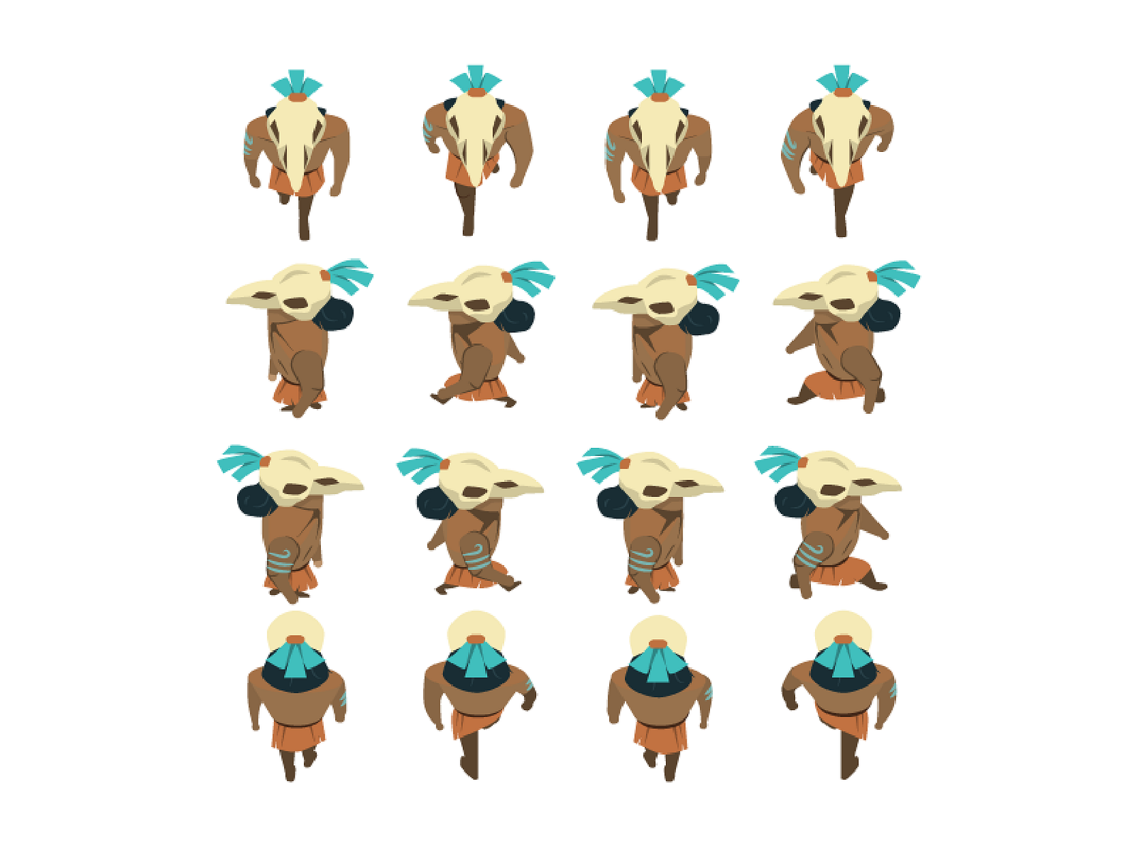 Villager sprite breakdown by Giulia Crivez on Dribbble