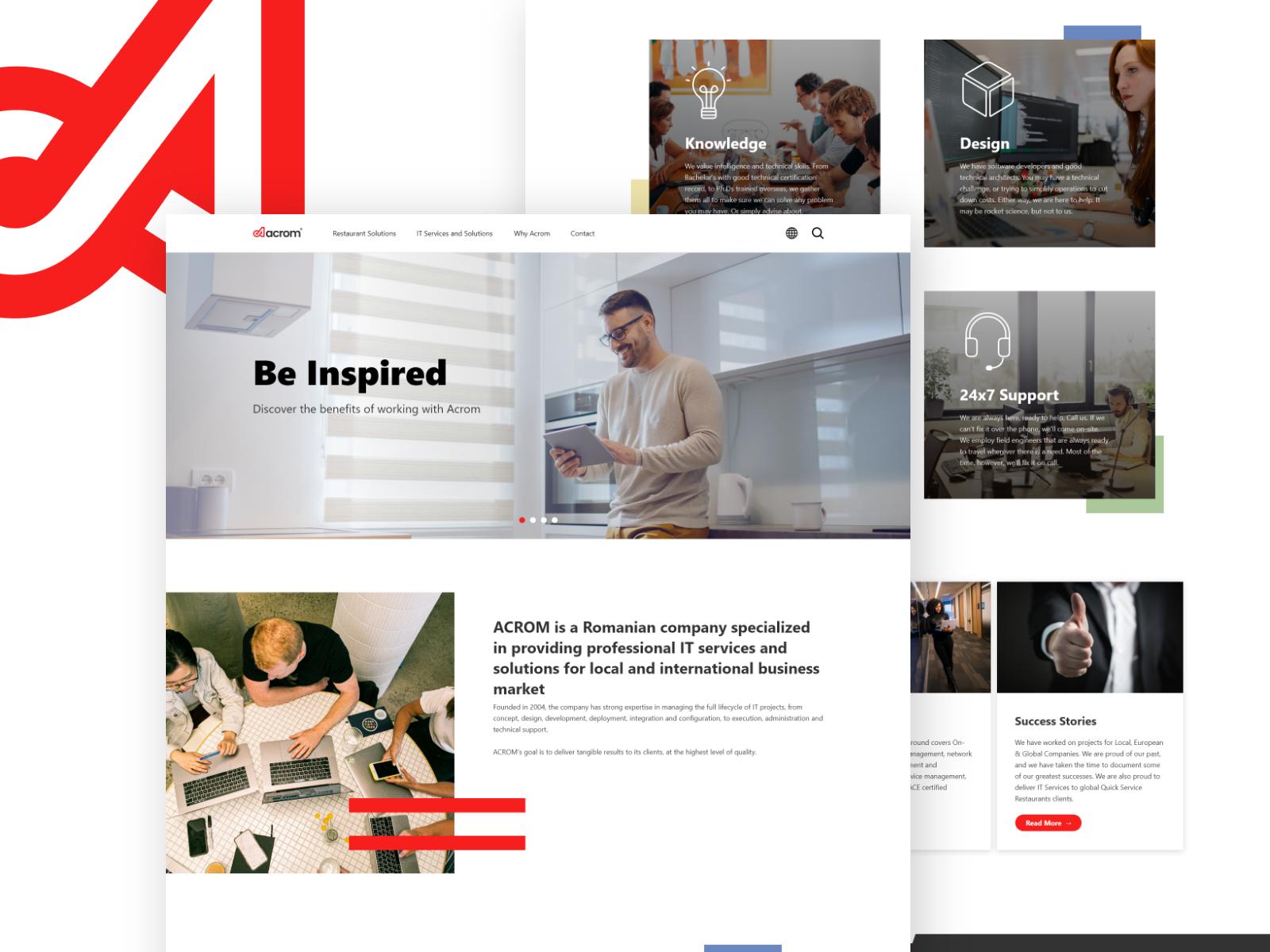 Acrom landing page by Jesse Ragos on Dribbble