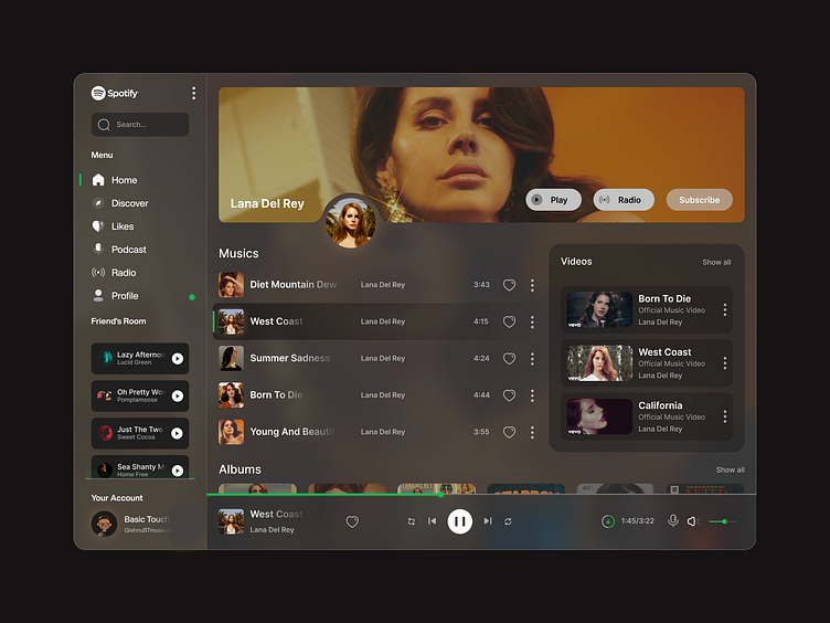 Spotify Redesign by Gishnu Murali on Dribbble