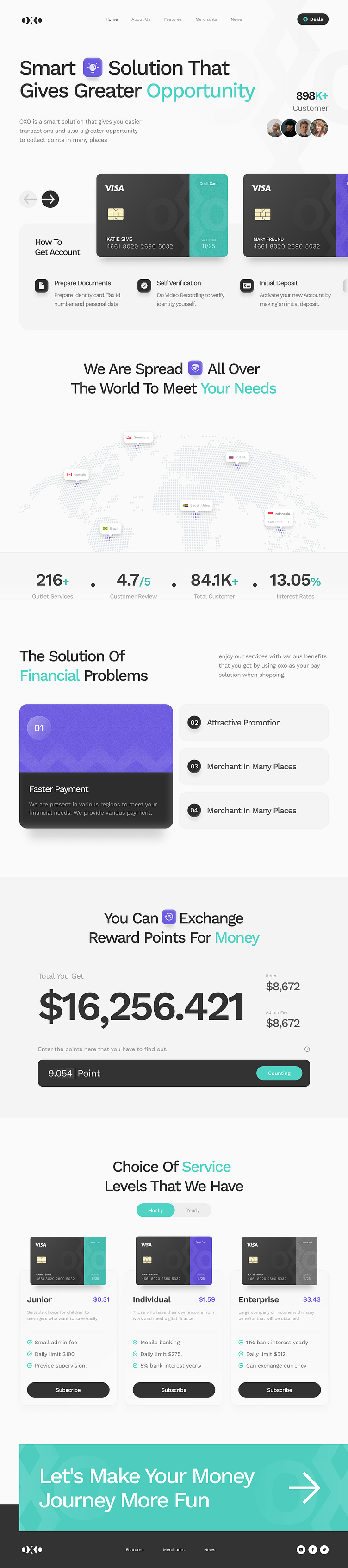 OXO Bank Finance Website by Arhansyah APP for Plainthing Studio on Dribbble