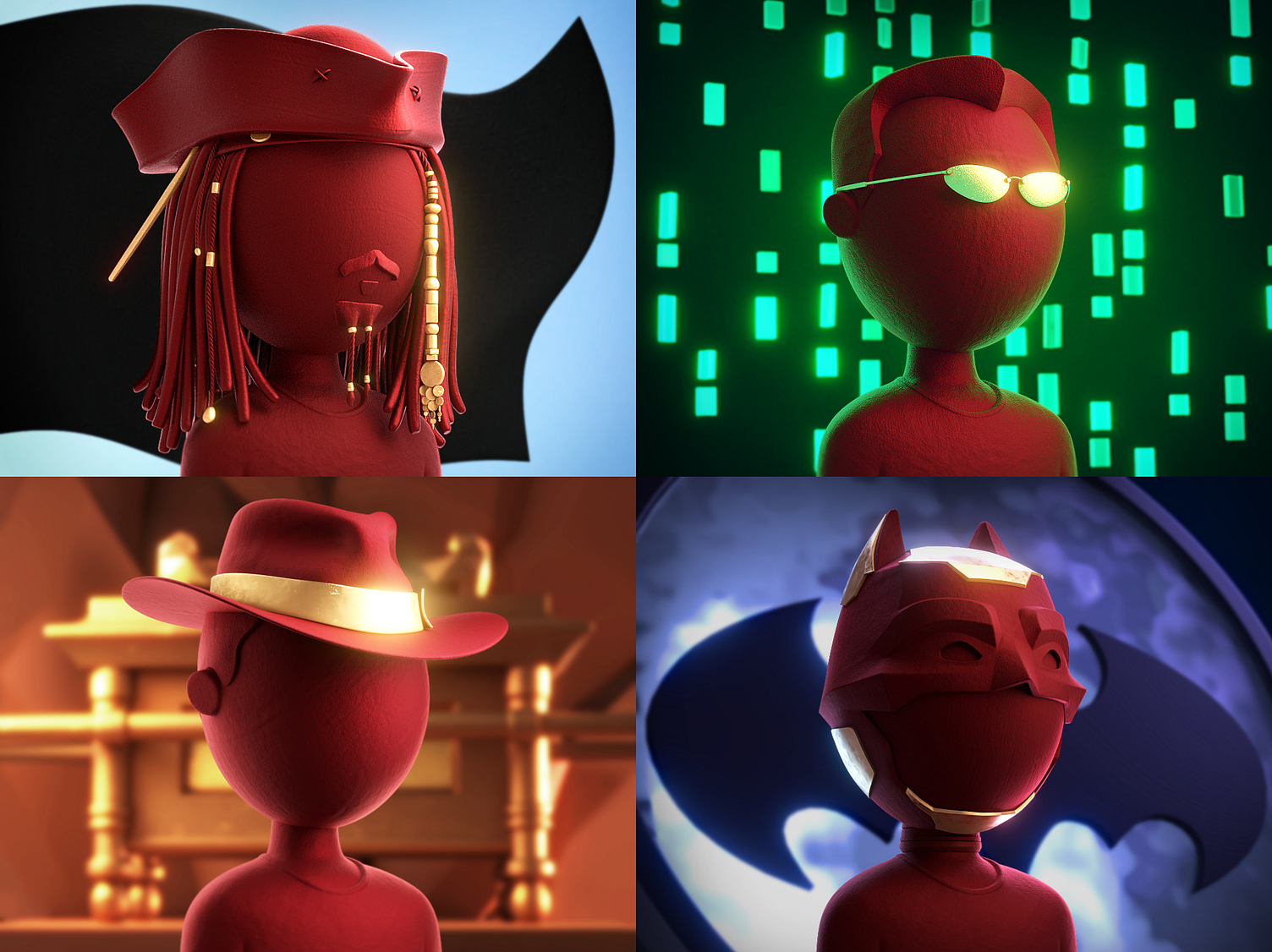 Famous Movie Characters In 3D by Shakuro Graphics on Dribbble