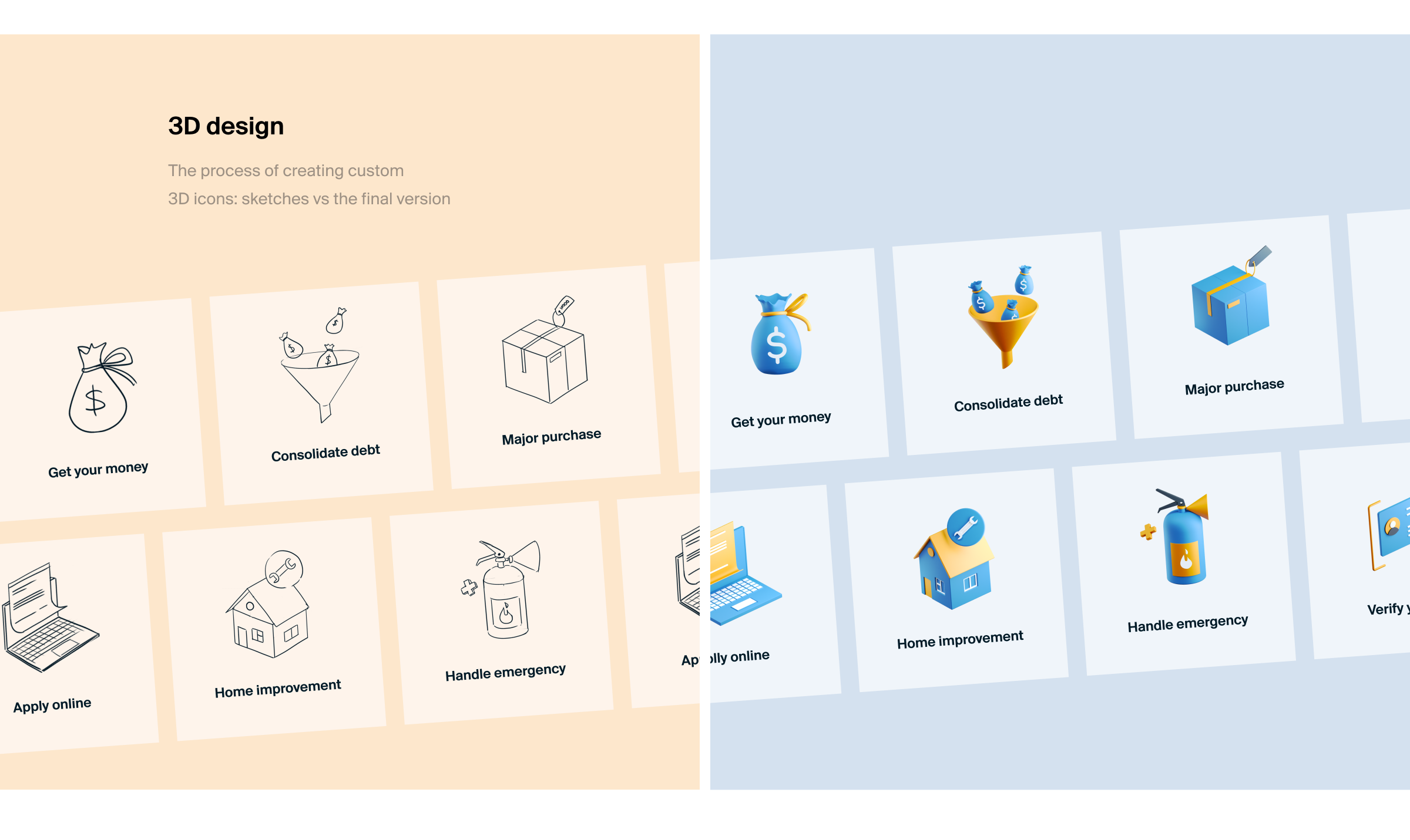 InstaLoan - Landing page design with custom 3D icons by Outcrowd on ...