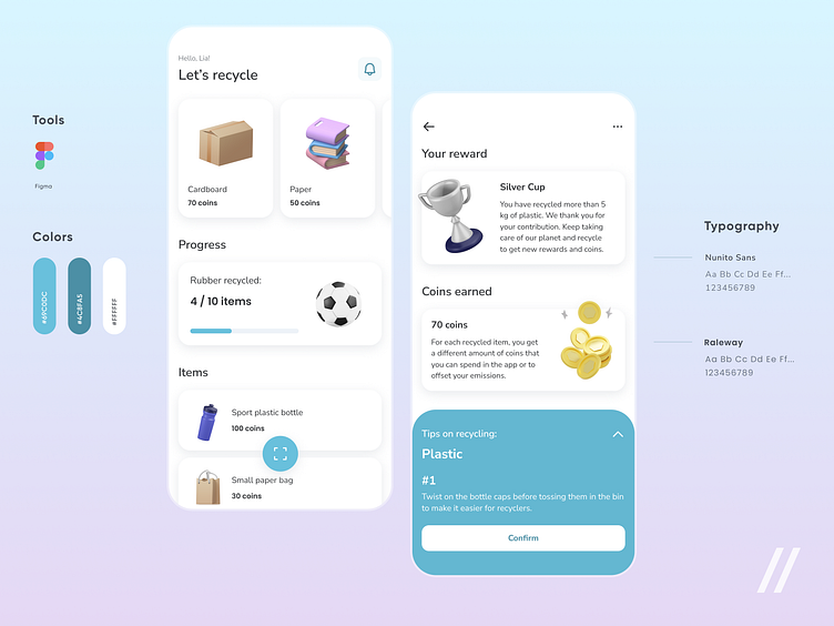 Recycle App by Daria Kravets for Purrweb UI/UX Agency on Dribbble
