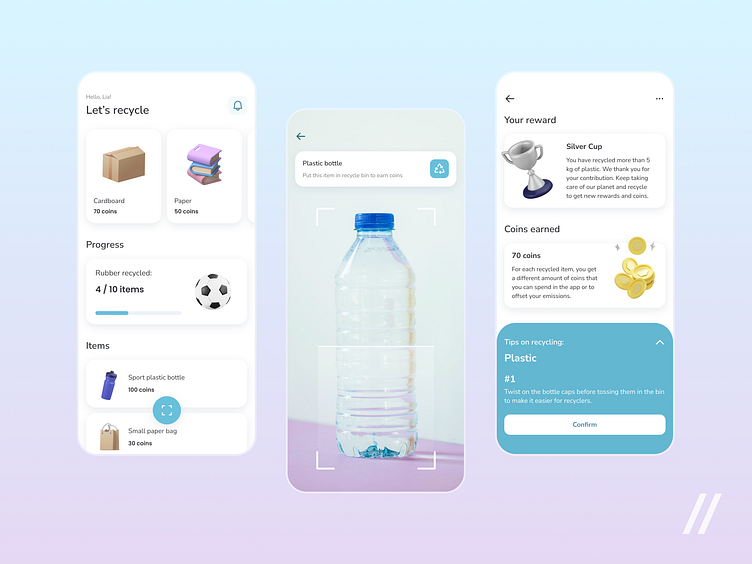 Recycle App by Daria Kravets for Purrweb UI/UX Agency on Dribbble