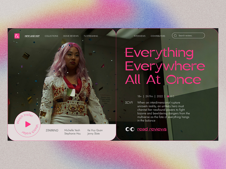 Movie review first screen by Olga Stepanyuk on Dribbble