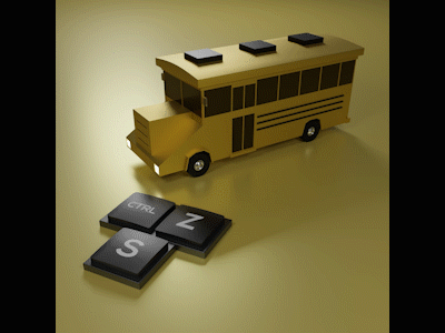 School Bus Scaling | GIF Animation | Blender3D by Ibney Fahad on Dribbble