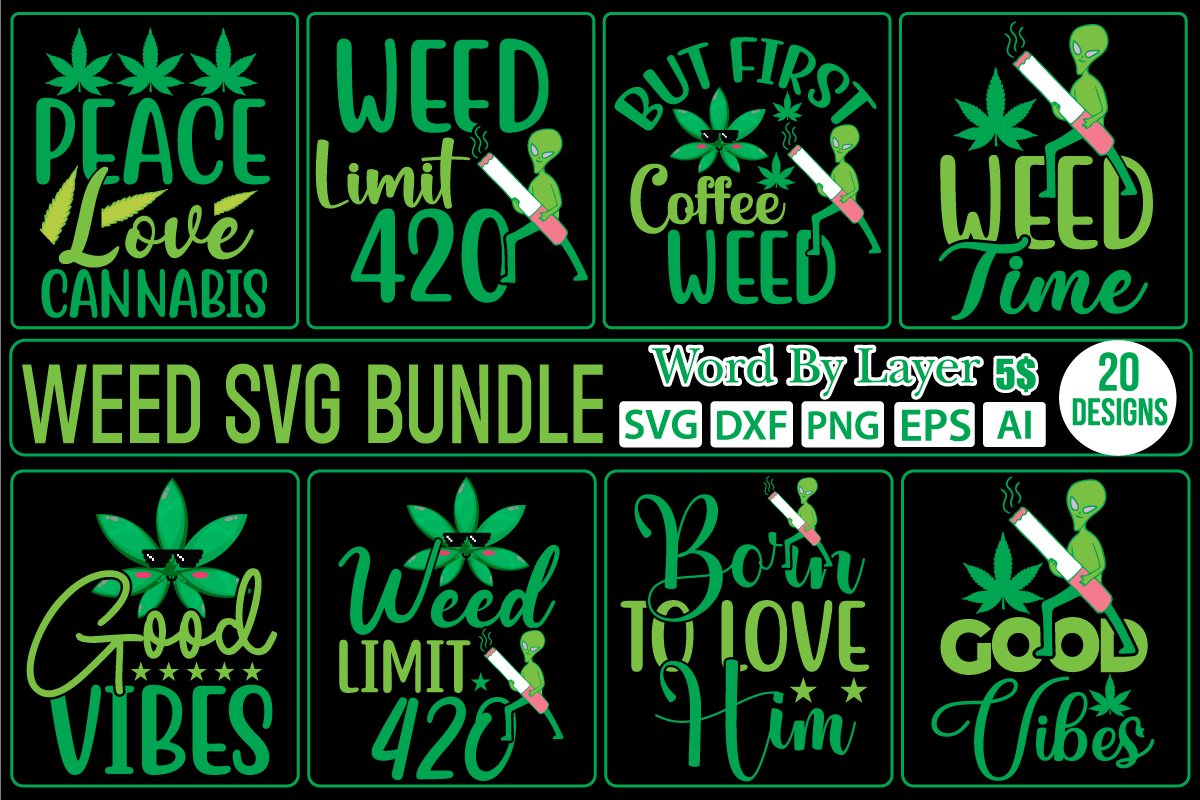 Weed SVG Bundle by Asma GraphicPicker on Dribbble