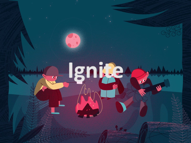 Night Camp Animation by Hosein for Duxica on Dribbble