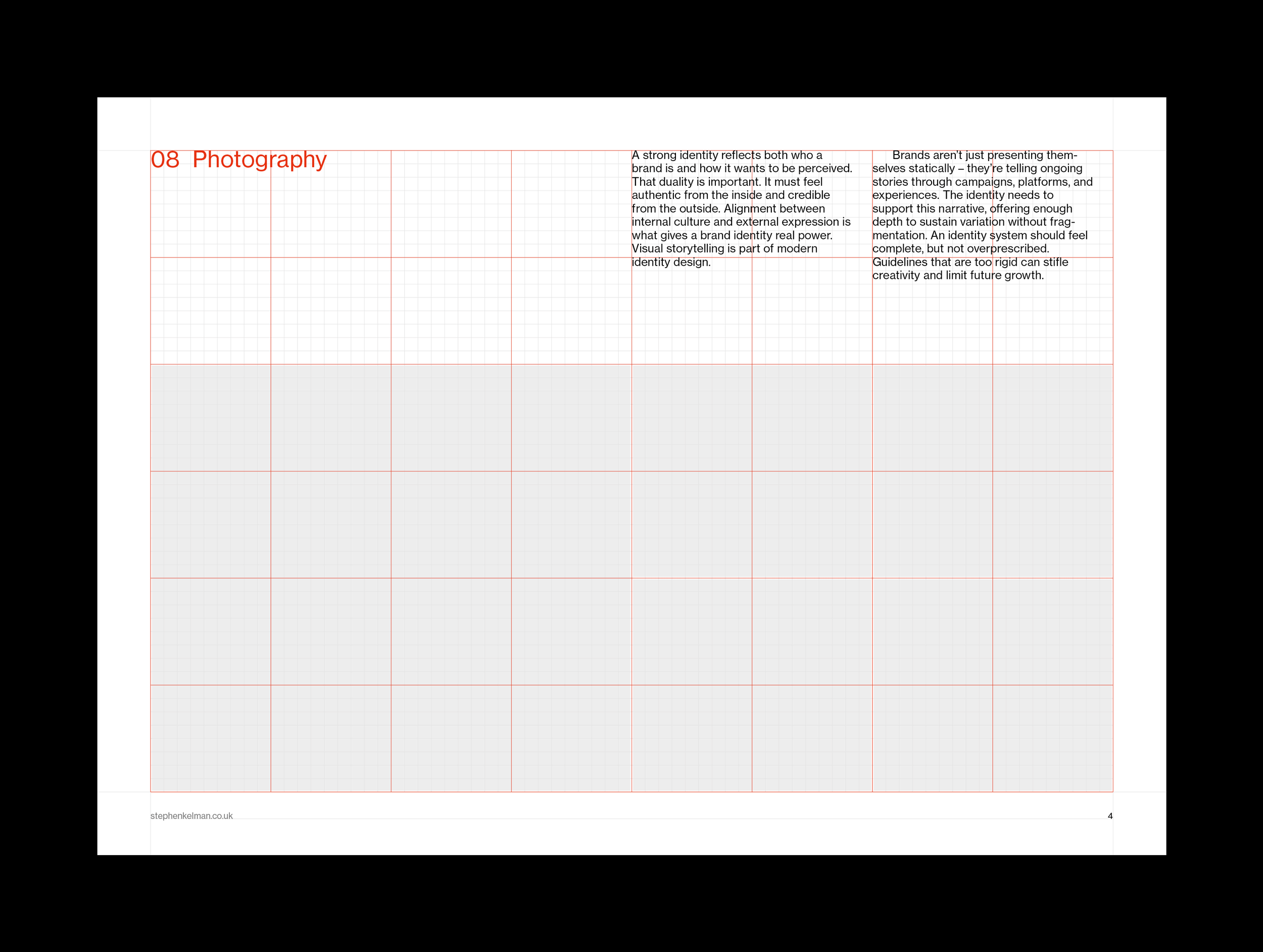 Brand Identity Guidelines Grid System – A4 Landscape by Stephen Kelman ...