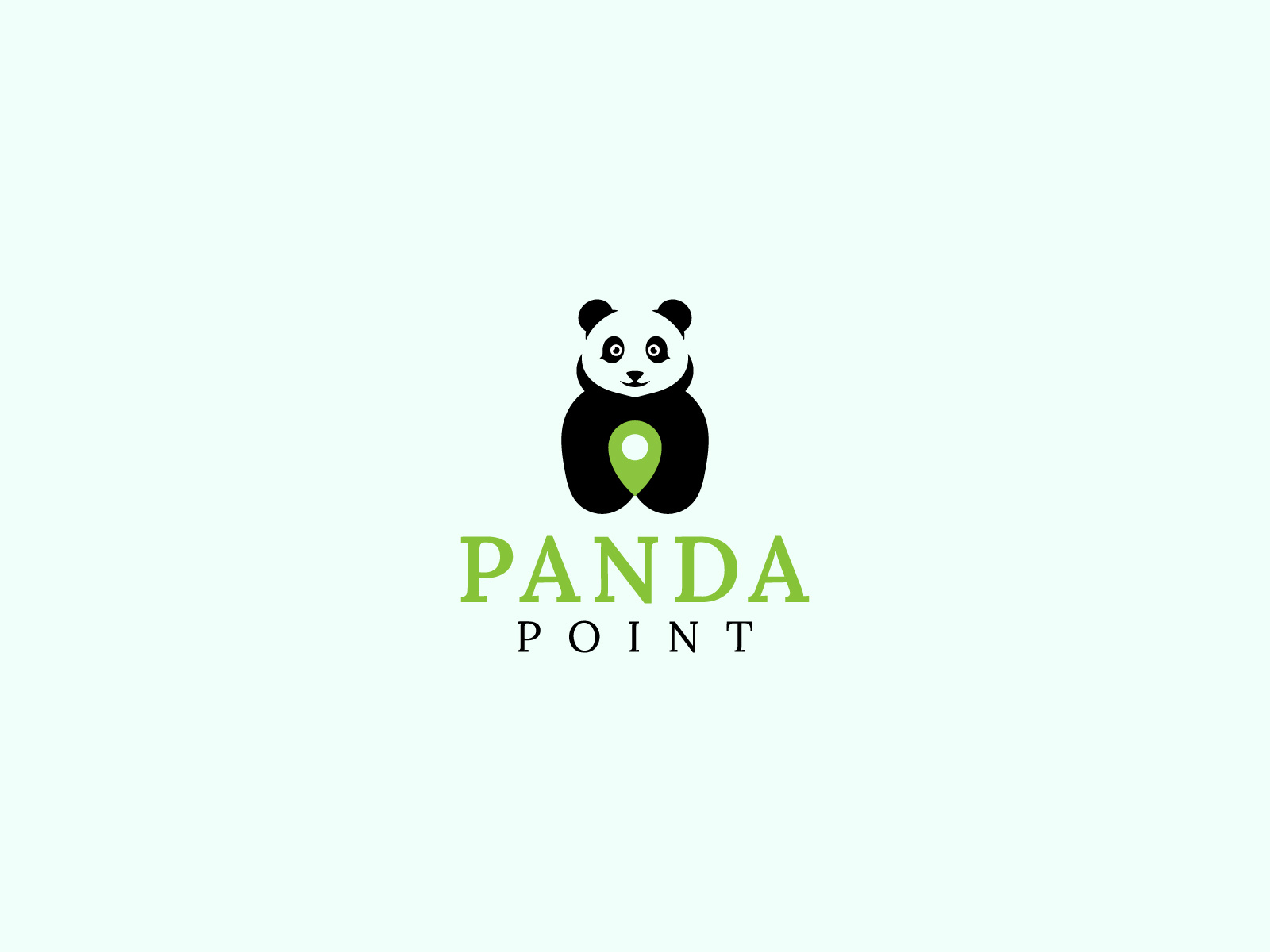 Panda point logo design by Pujan Chowdhury on Dribbble