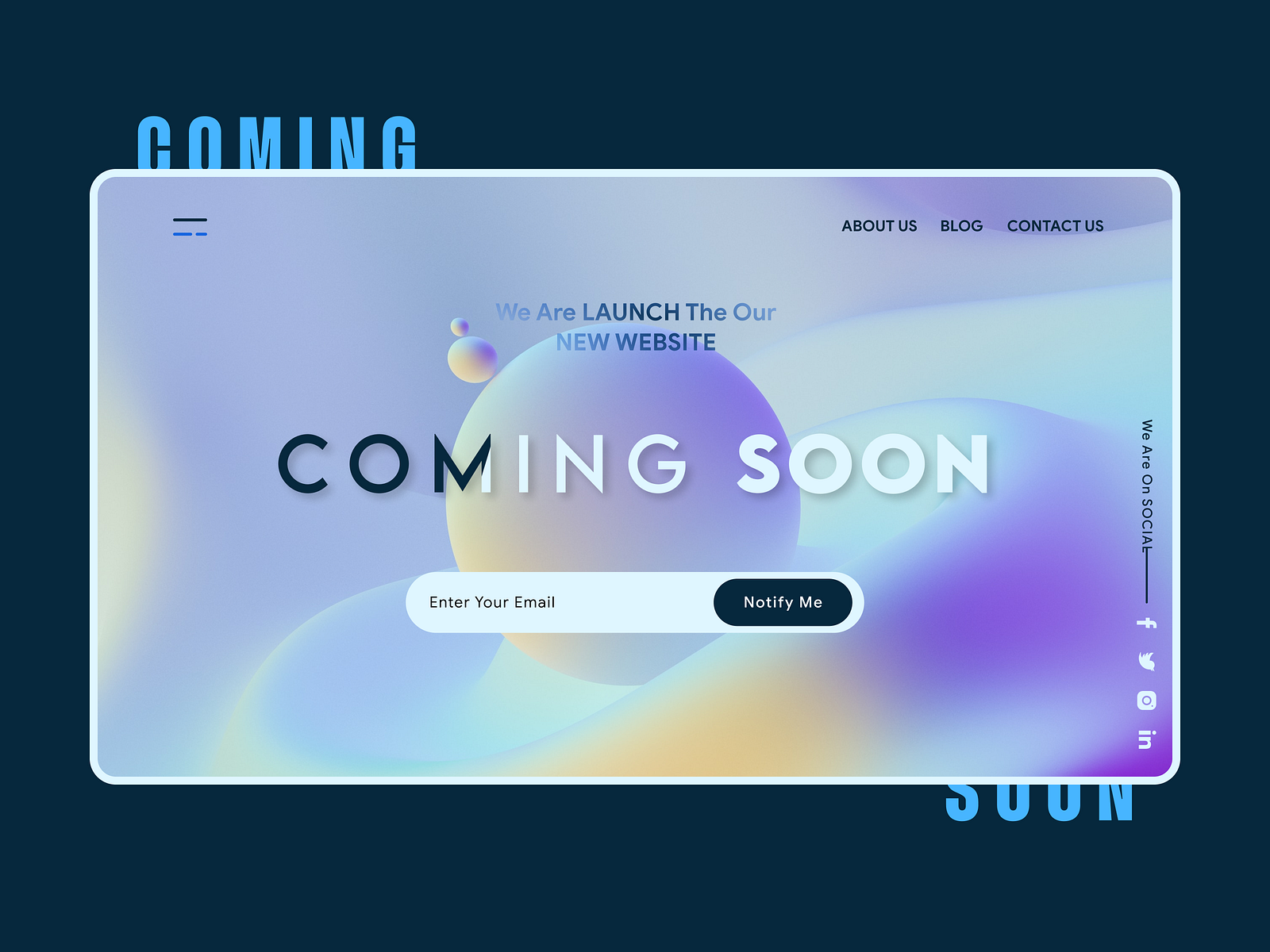 Coming Soon DailyUI #048 by Aakash Prajapati on Dribbble