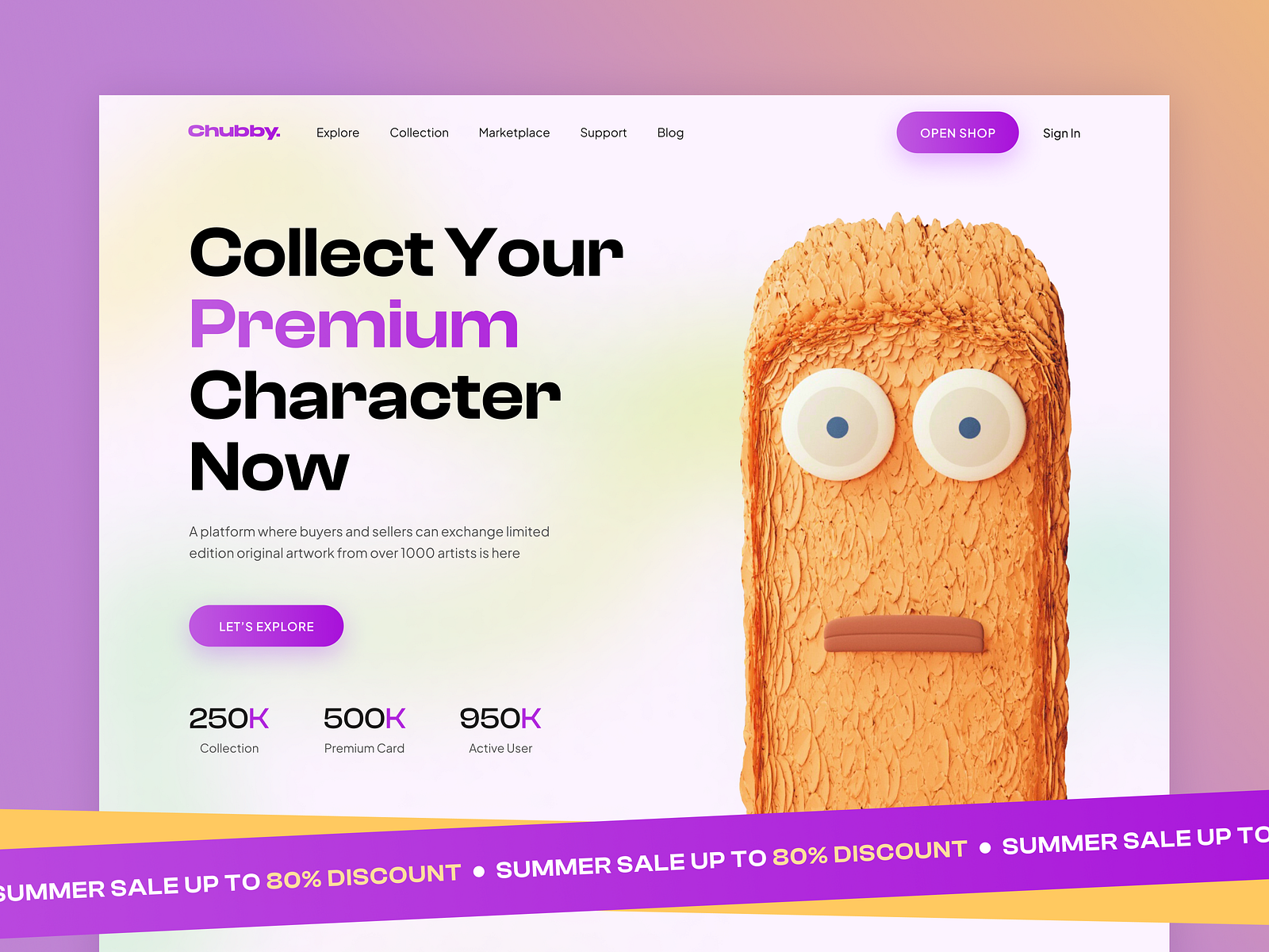 NFT Marketplace Landing Page by Yasin Hasyemi for SLAB Design Studio on ...