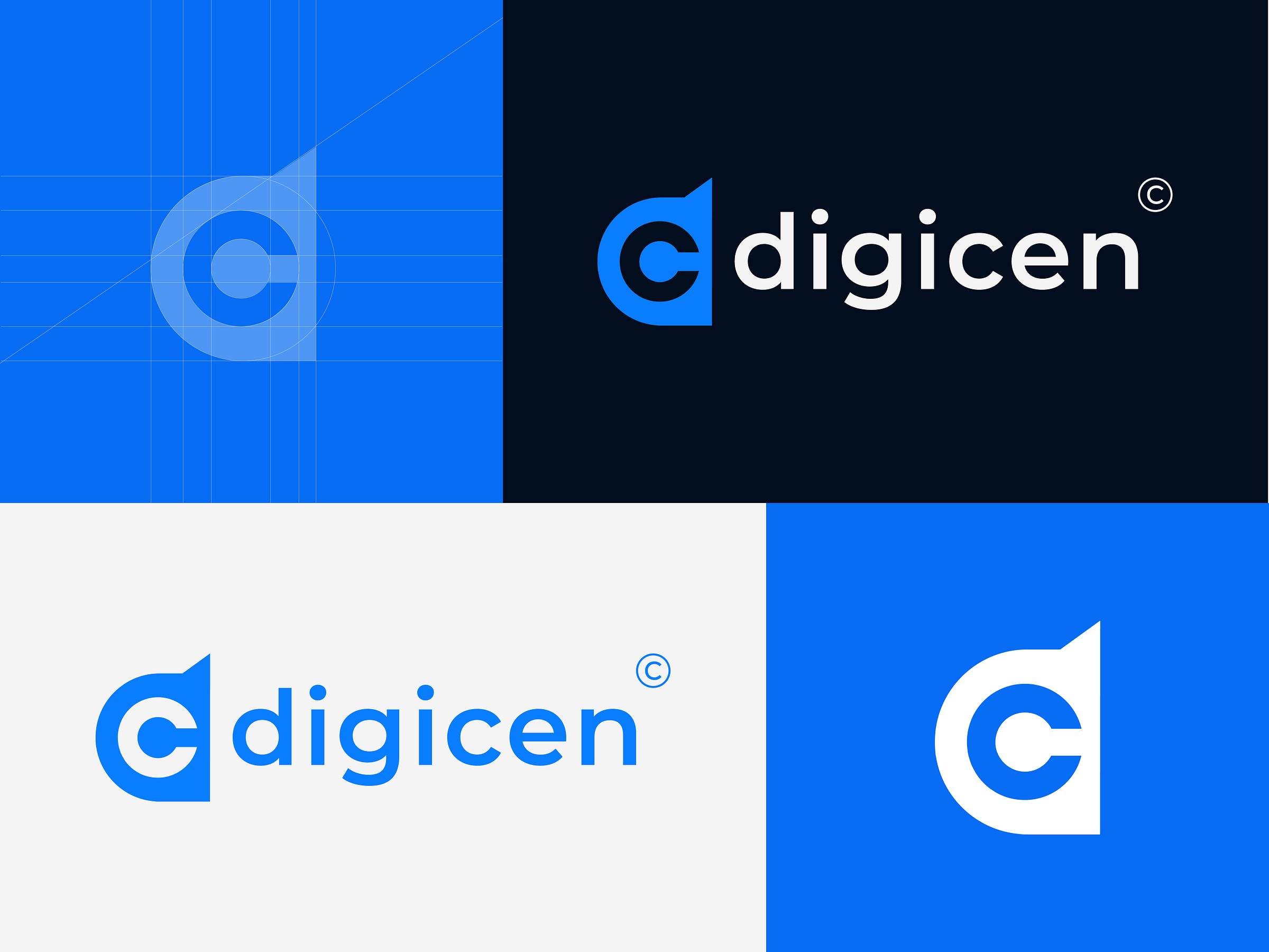 digicen logo design by Artman on Dribbble
