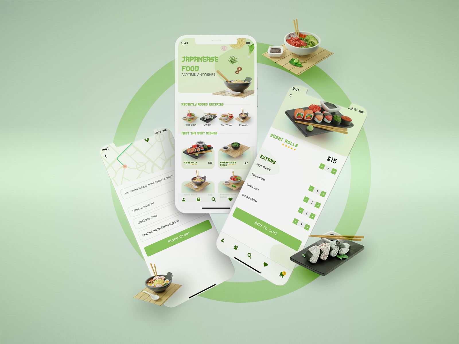Japanese Food Delivery App | UI Design by Ghulam Mustafa on Dribbble