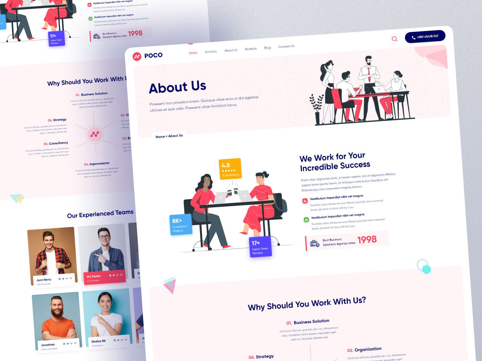 Poco - Creative Agency Website Inner Pages UI Design by Templatecookie ...