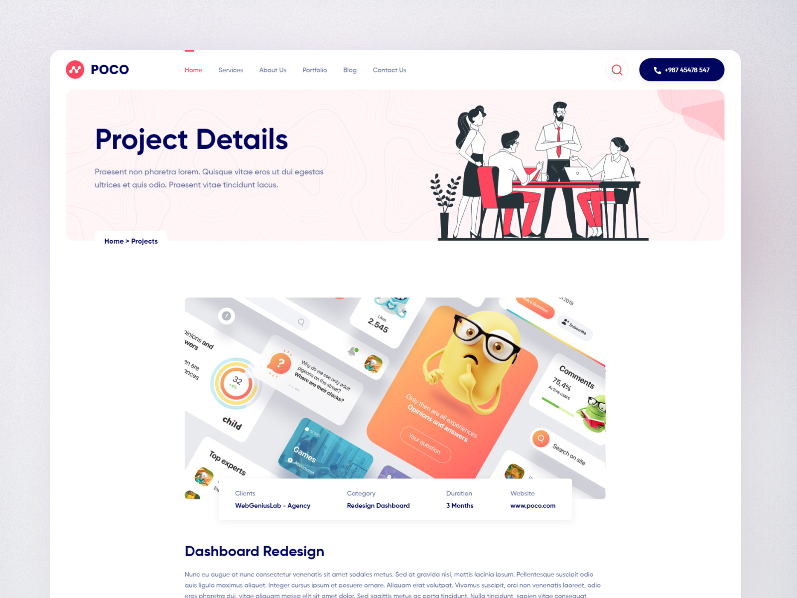 Poco - Creative Agency Website Inner Pages UI Design by Templatecookie ...