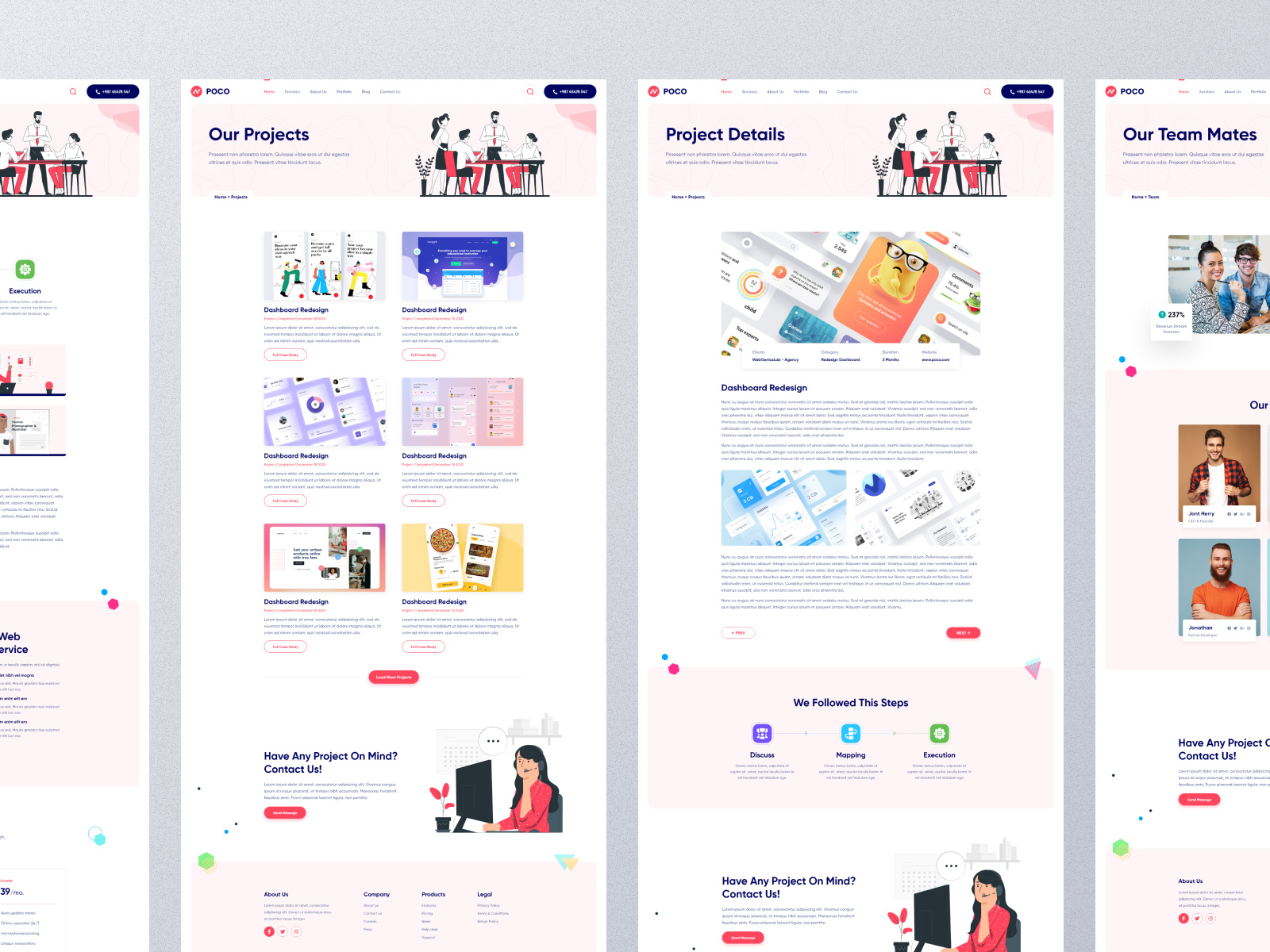 Poco - Creative Agency Website Inner Pages UI Design by Templatecookie ...