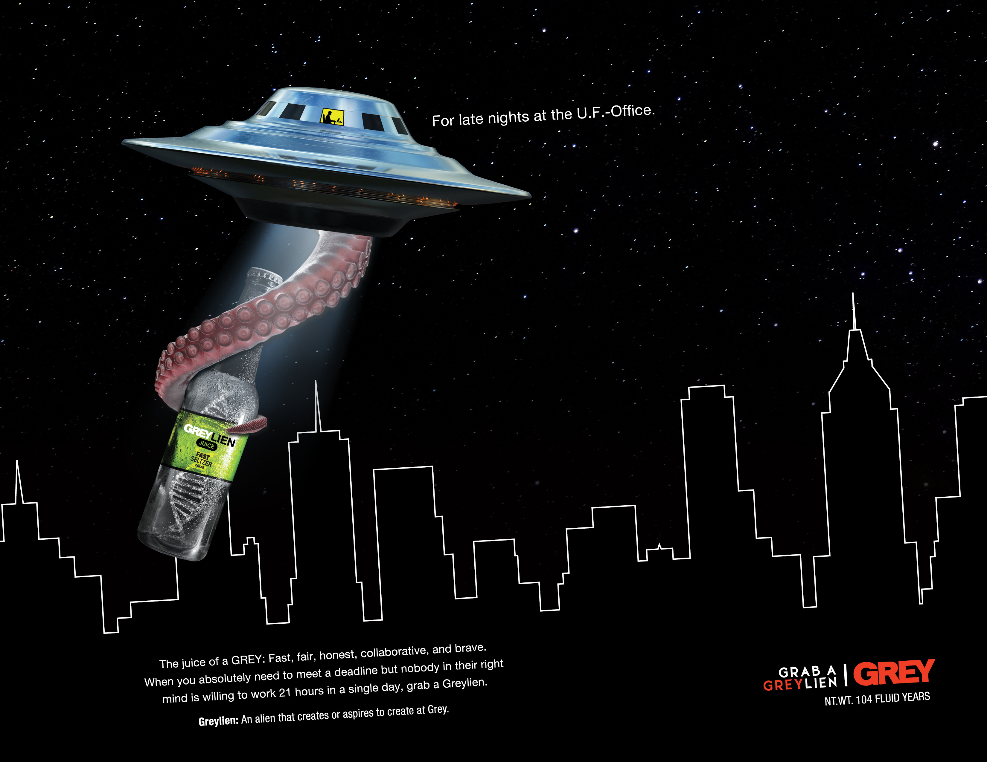 Grey Advertising - Grab a Greylien by Arthur Alien on Dribbble