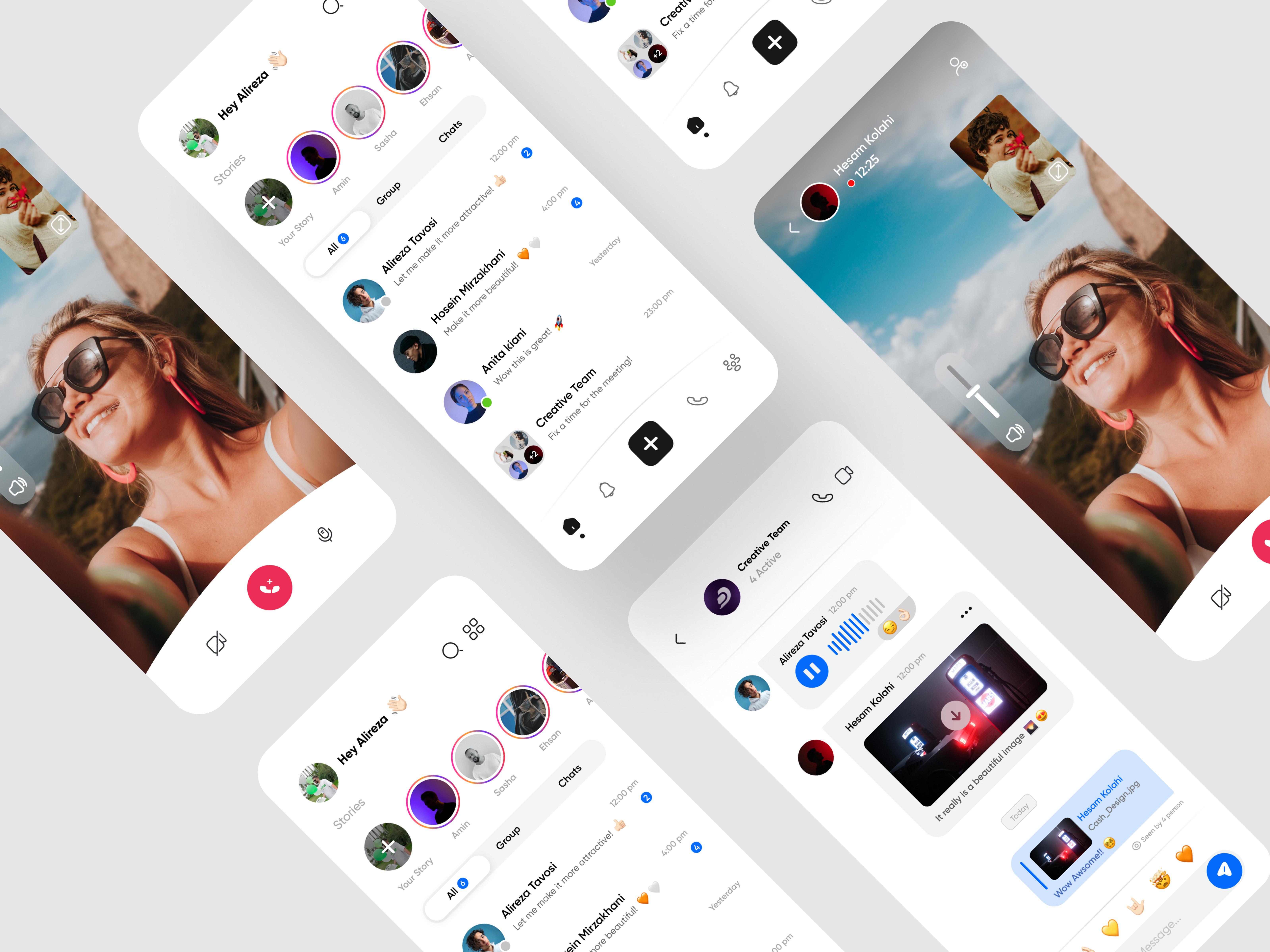 Messenger Mobile App Design by Alireza Abassi for Duxica on Dribbble