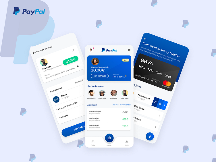 Paypal App Redesign by Sheikh Ayshi on Dribbble