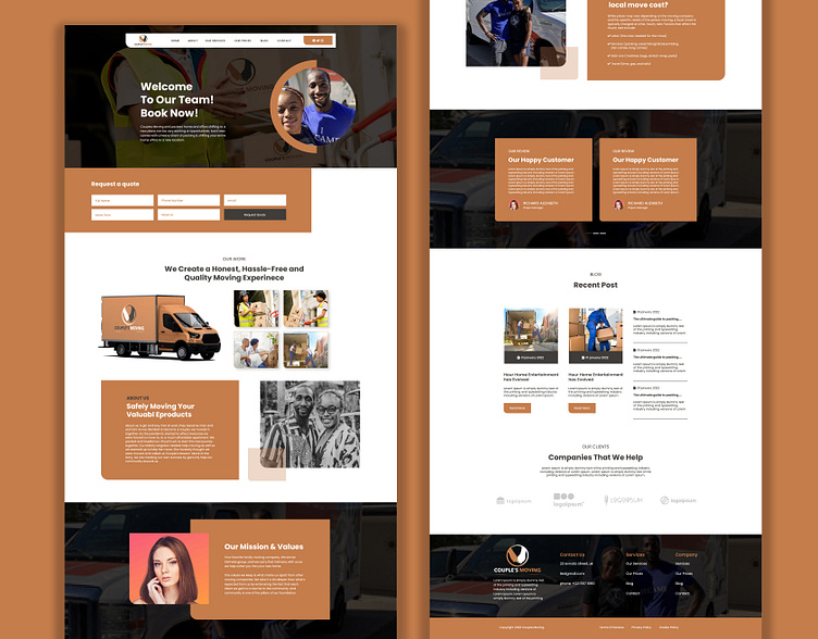 MOVING WEBSITE UI DESIGN by MD. SHAMIM HOSSAIN on Dribbble