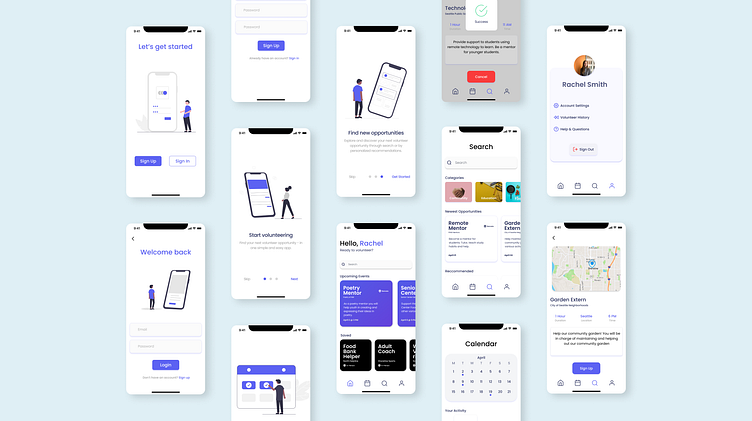 Community Service App - UI by Luis on Dribbble