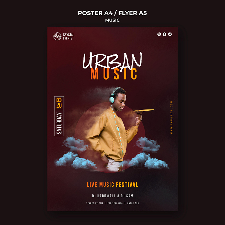 Music flyer by Adeolu Adeniji on Dribbble
