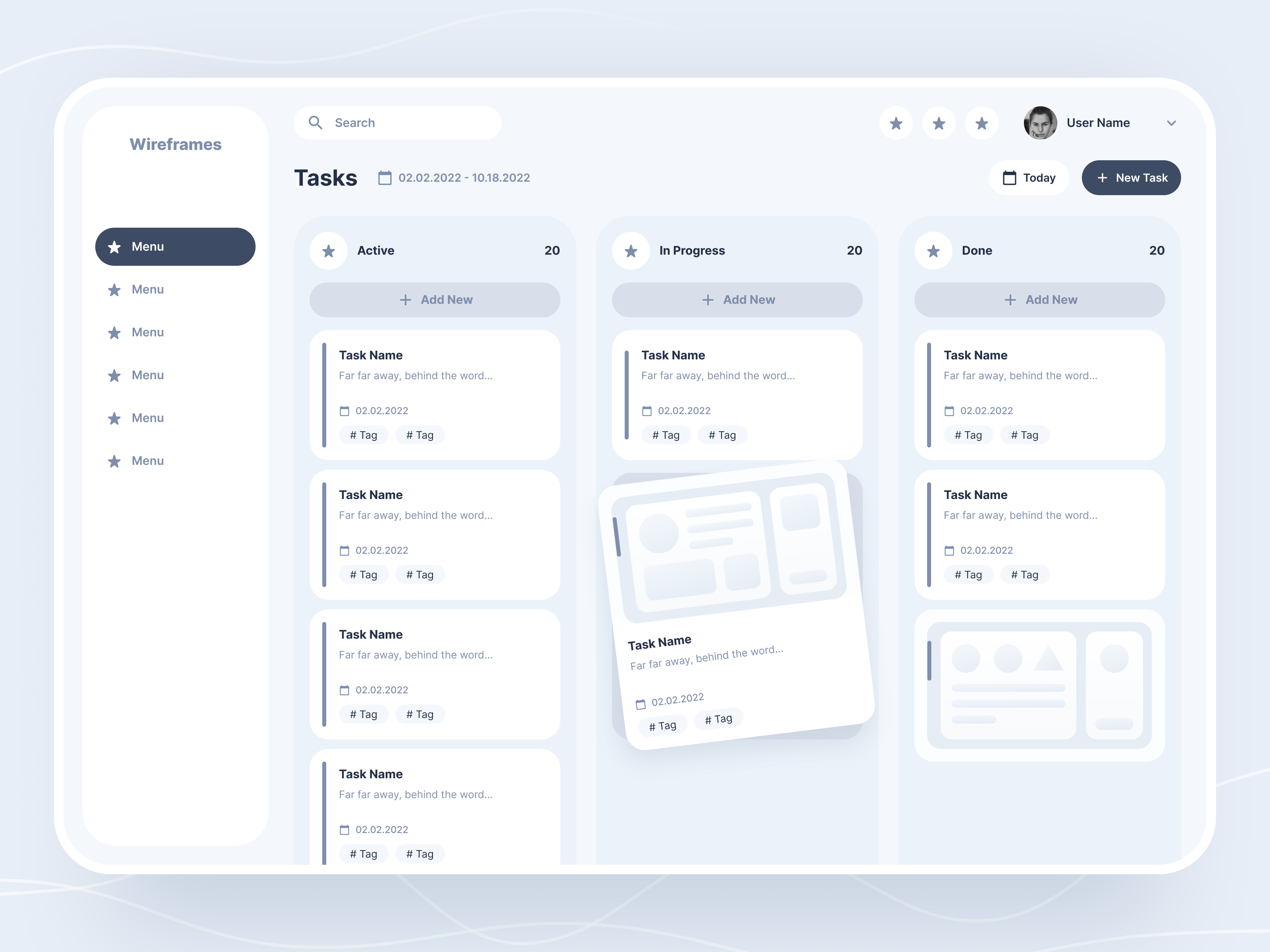 Wireframes CRM by Yana Perhurovich for The Department on Dribbble