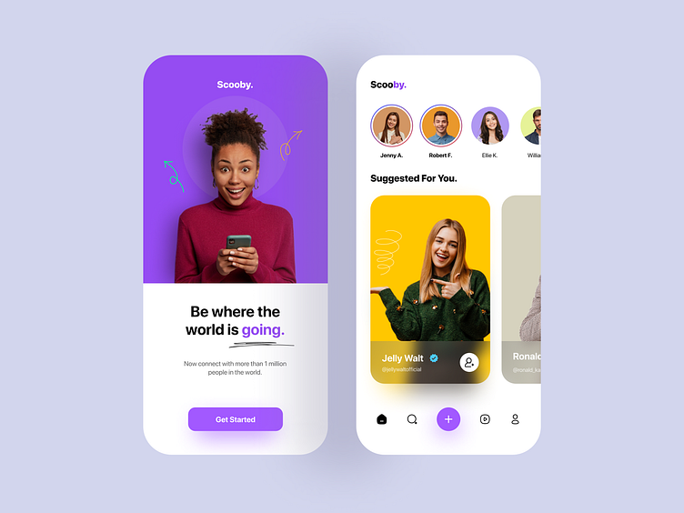 Social Media App Design by Saud Ali on Dribbble