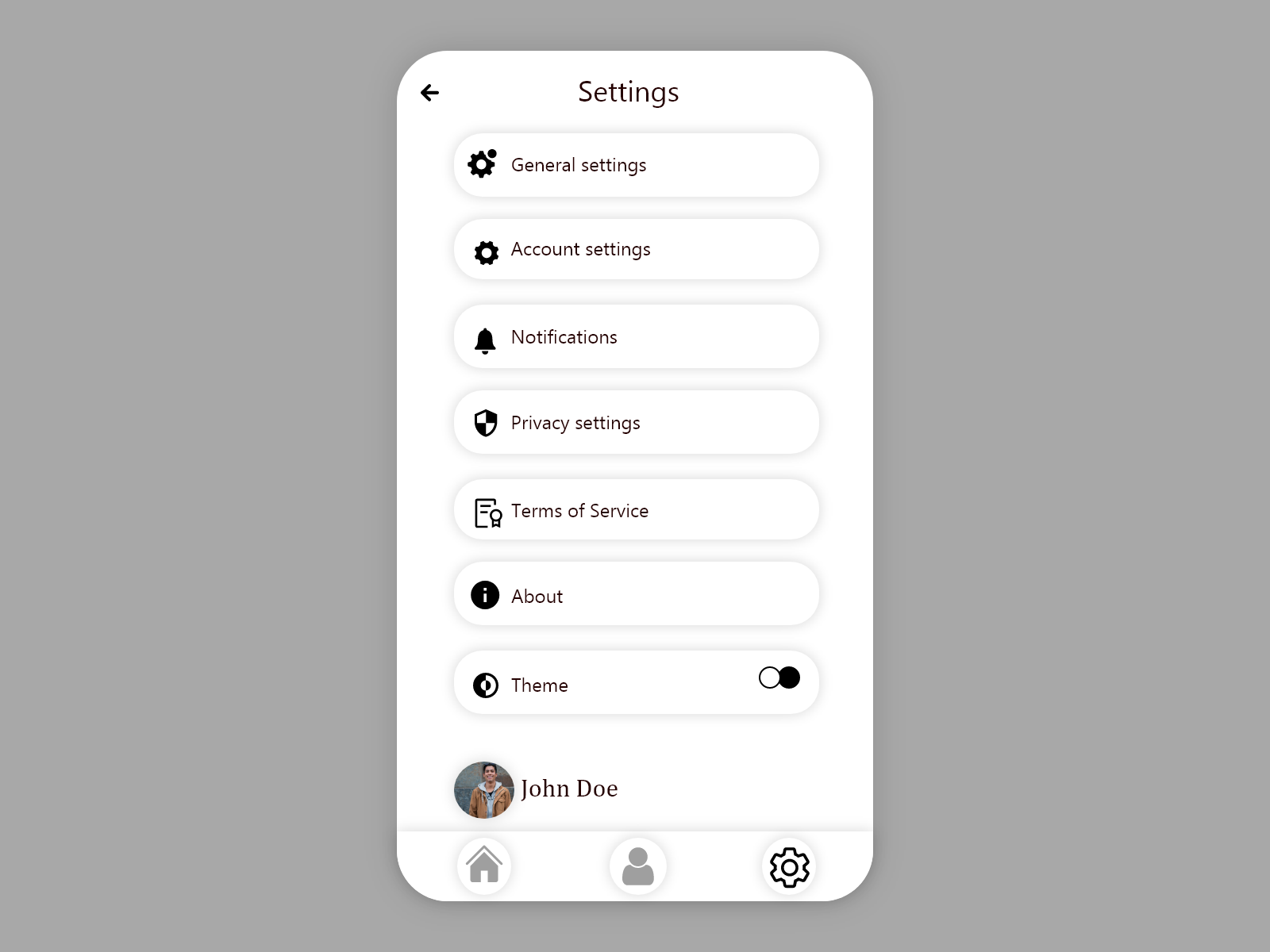 Settings page UI design by Adegboyega Adedamola Wilson on Dribbble