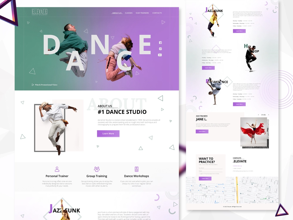 Intuitive Design For A Dance Studio Website UI/UX by Pixelette ...