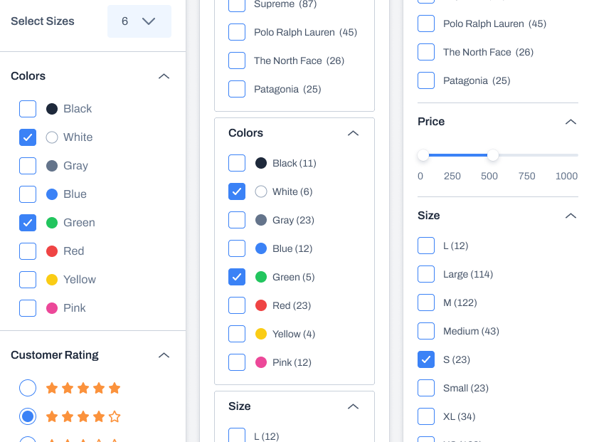 Figma Dashboard Template Filters In Ecommerce By Roman Kamushken For Setproduct On Dribbble