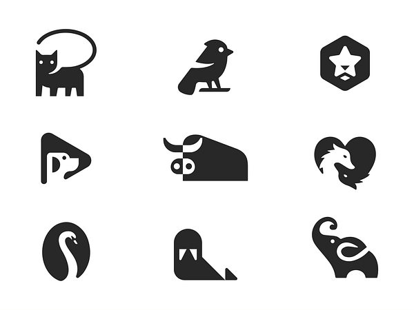 animal logos by Badr Edd for logorilla.art on Dribbble