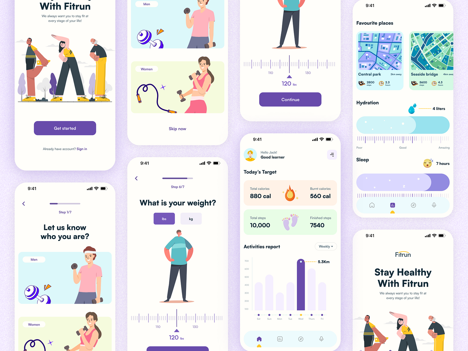 Fitness workout healthcare gym training app by Rezwan on Dribbble
