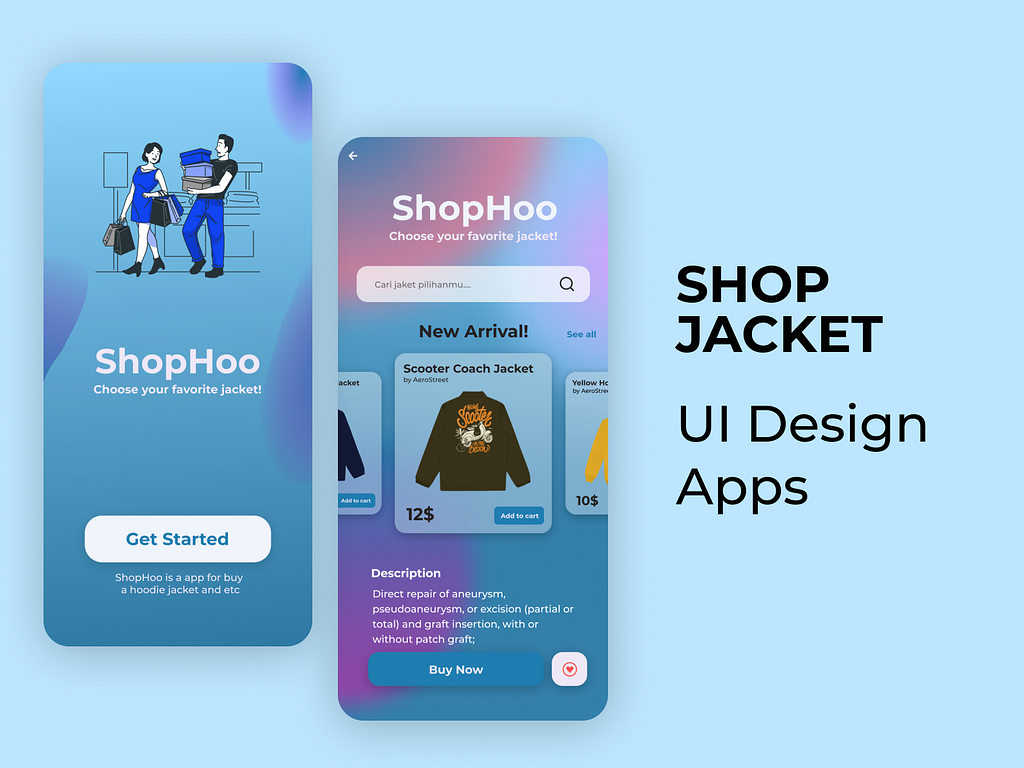 Shop Jacket - UI Design Apps by Ian Frds on Dribbble