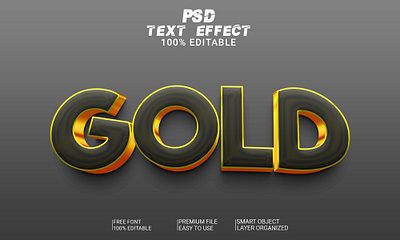 Gold Text Effect designs, themes, templates and downloadable graphic ...