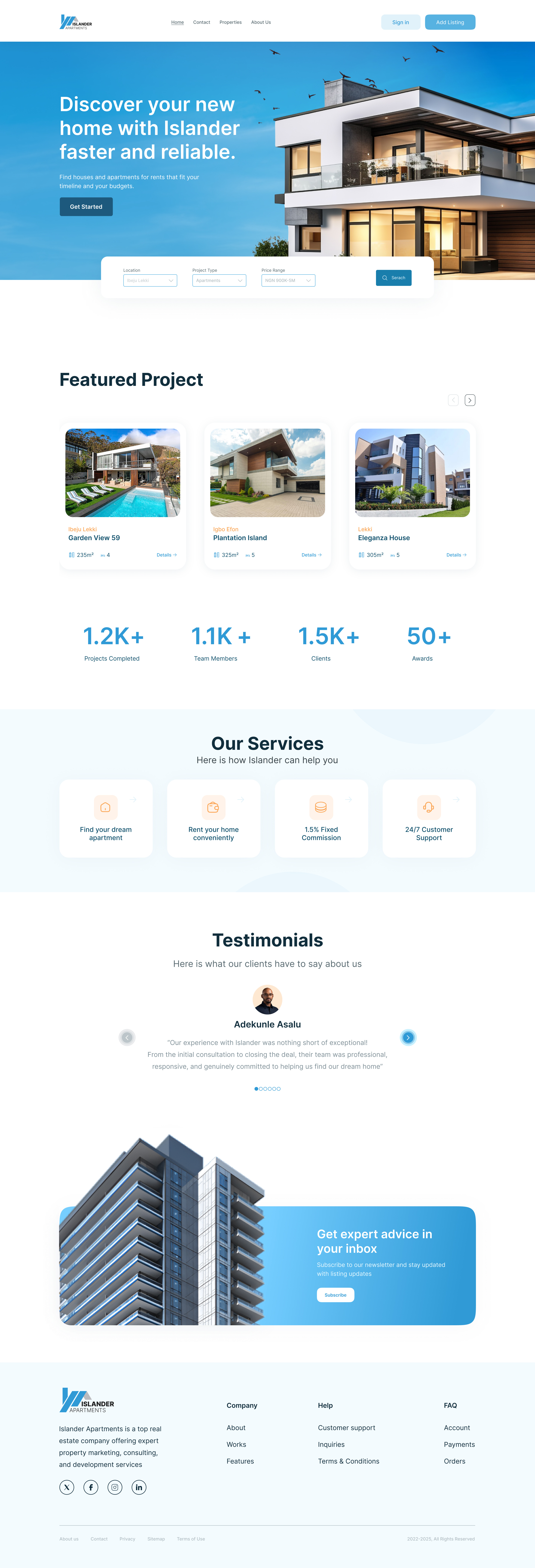 Real Estate Website and Interaction by Abudu_UI/UX on Dribbble
