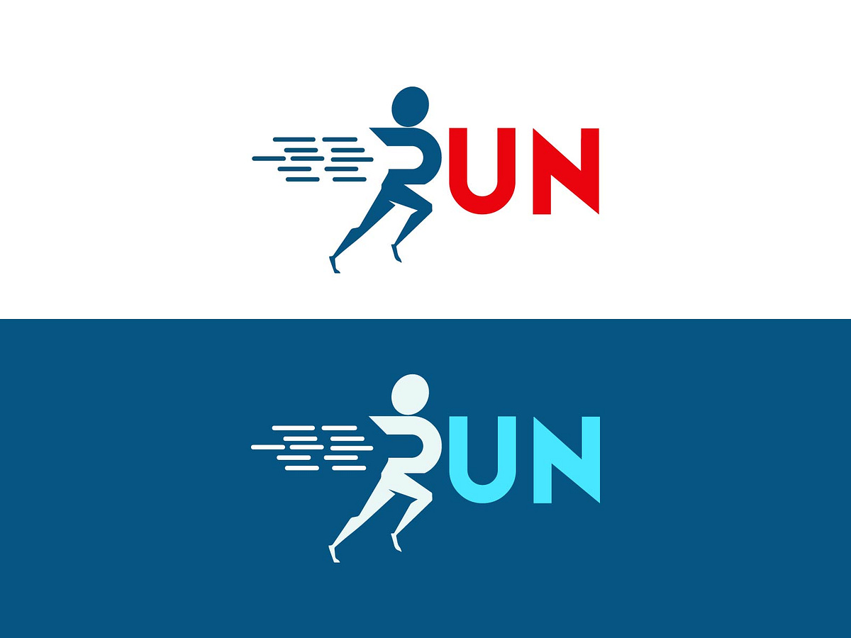 Run minimalist logo by Abu Hanjala on Dribbble