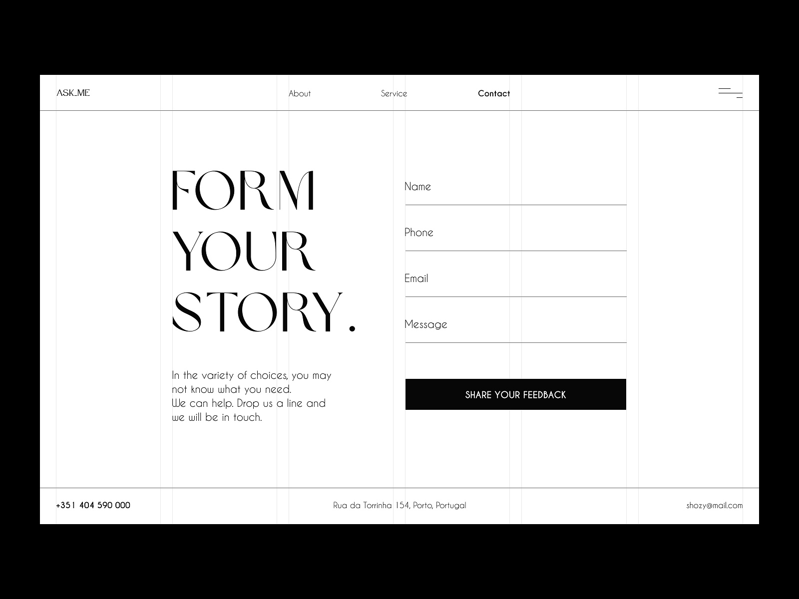 Feedback Form Page Concept by Evgeniia Shabalina on Dribbble