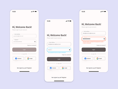 Mobile App - Login Screens by Sandy Ataroka on Dribbble