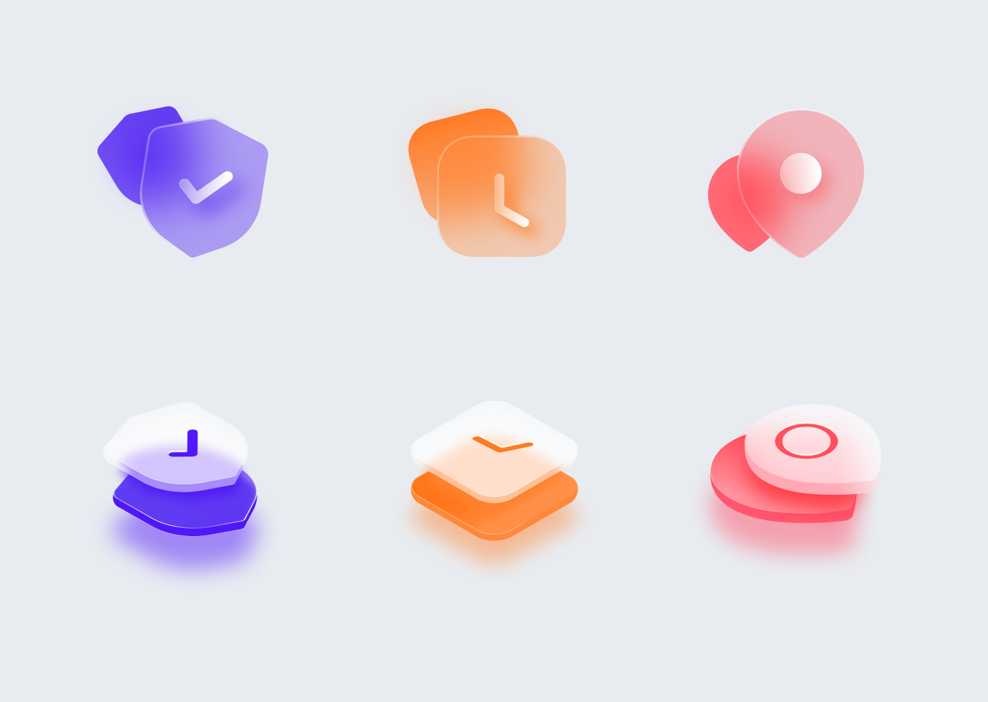 3D Glass Effect Icons by Kavita Sahu on Dribbble