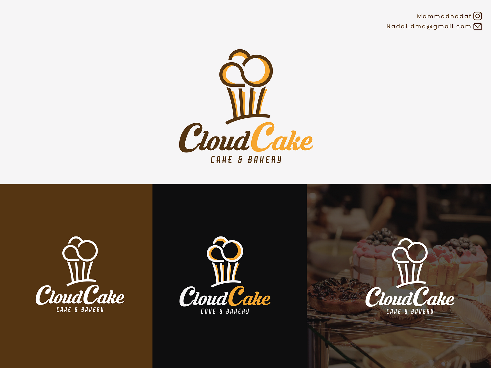 CLOUD CAKE LOGO DESIGN by Mammad Nadaf on Dribbble