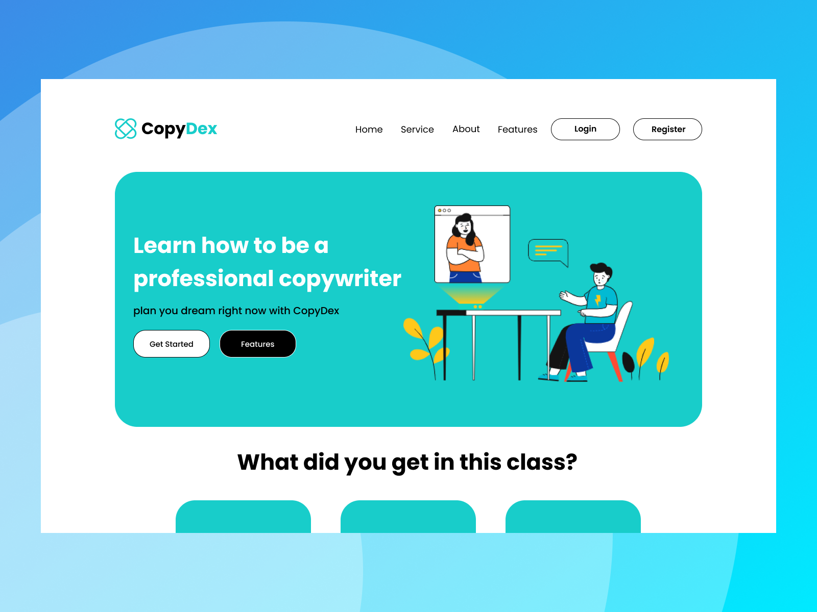 CopyDex Landing Page by Cardino Fransisco on Dribbble